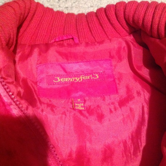 Jennyfer J | Jackets & Coats | Rare Jennyfer Hot Pink Bomber Jacket ...
